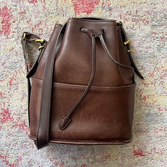 Coach | Bags | Vintage Coach Drawstring Bucket Bag Made In Usa Espresso ...